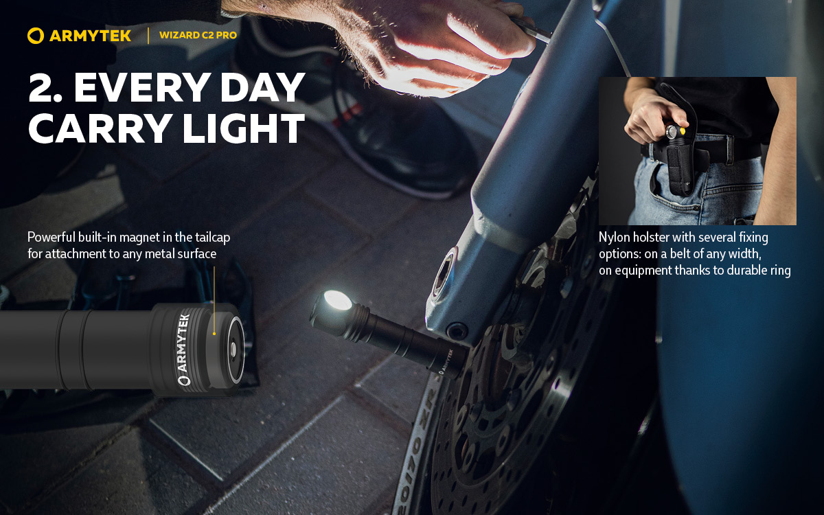 Armytek Wizard C2 Pro Magnet USB - LED Headlamp | Armytek.com